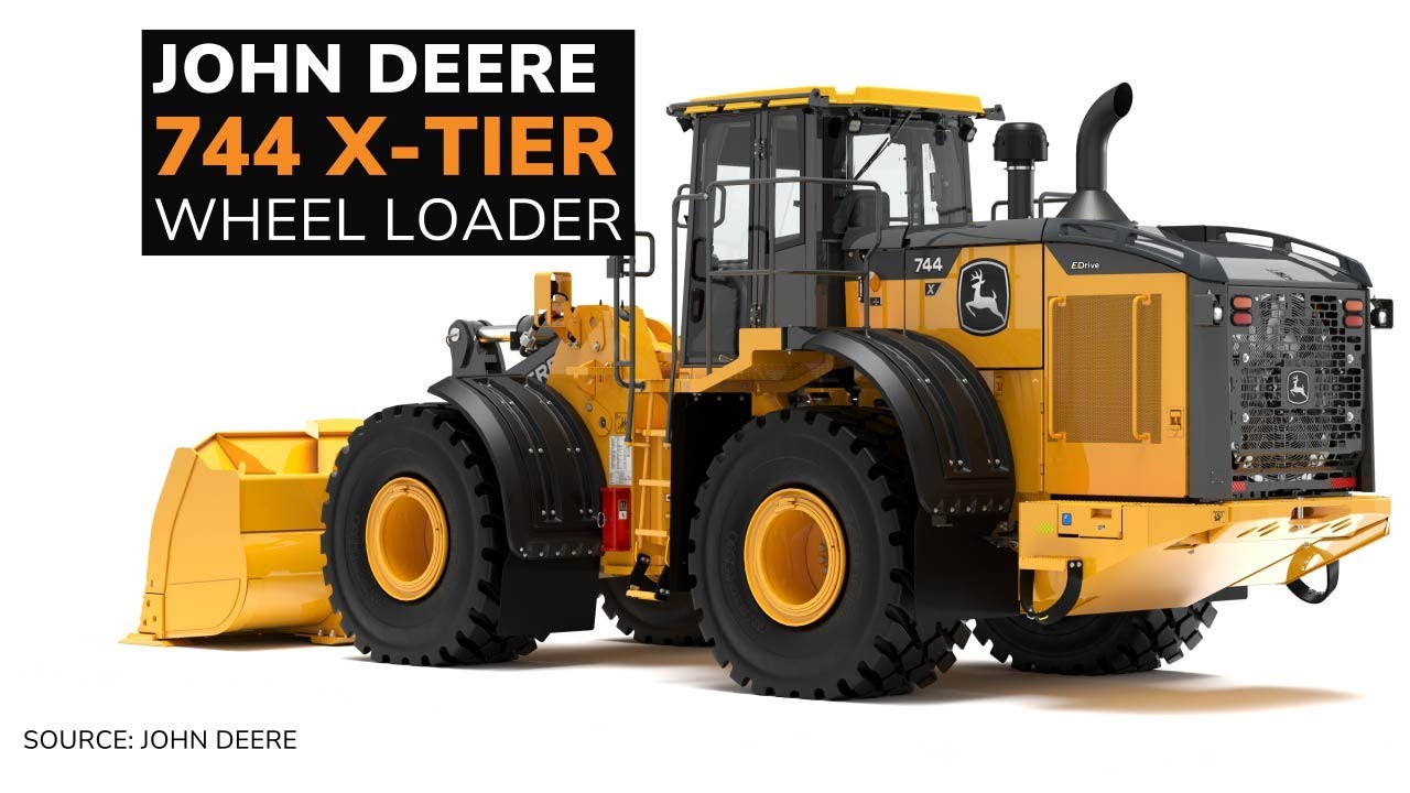 John Deere Expands E-Drive Wheel Loader Line with 744 X-Tier - YouTube