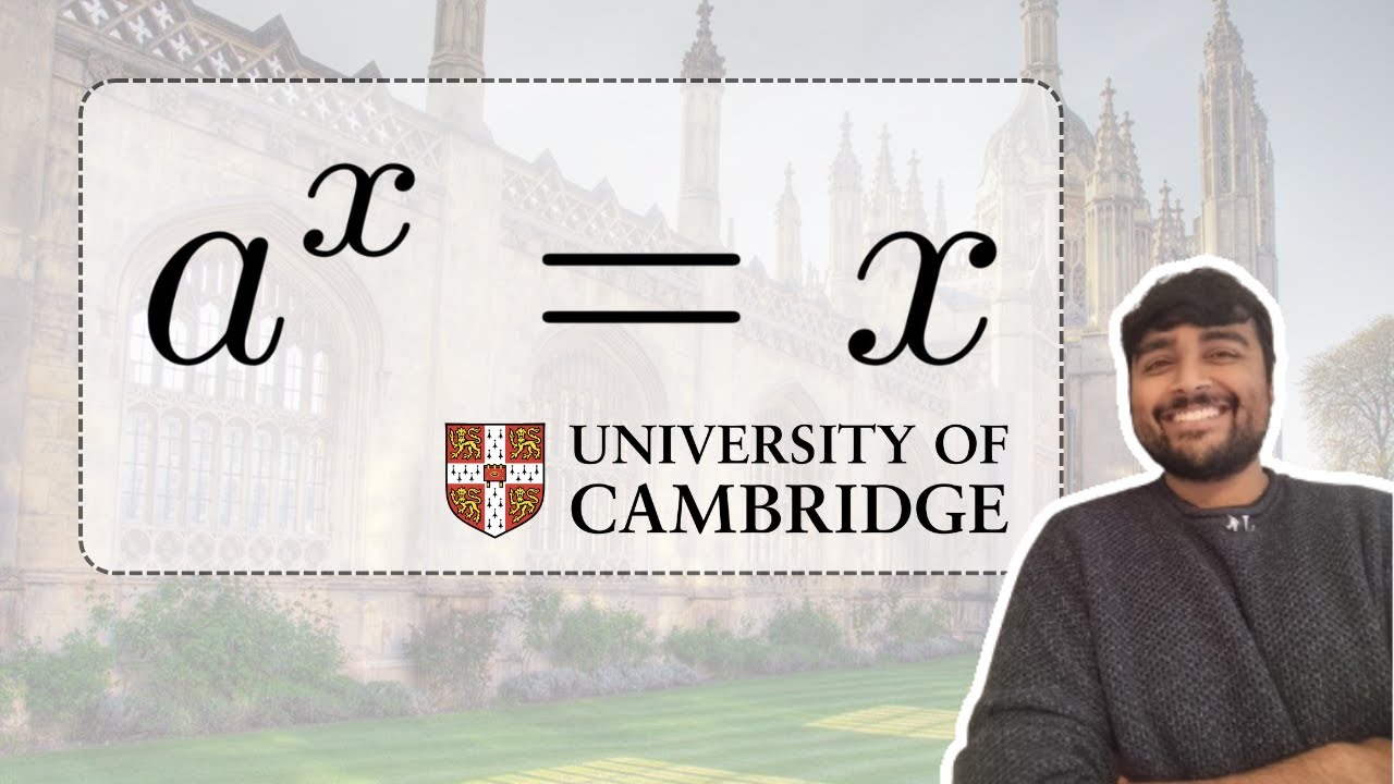 Cambridge TMUA Walkthrough: Exponential Equation Edition - YouTube