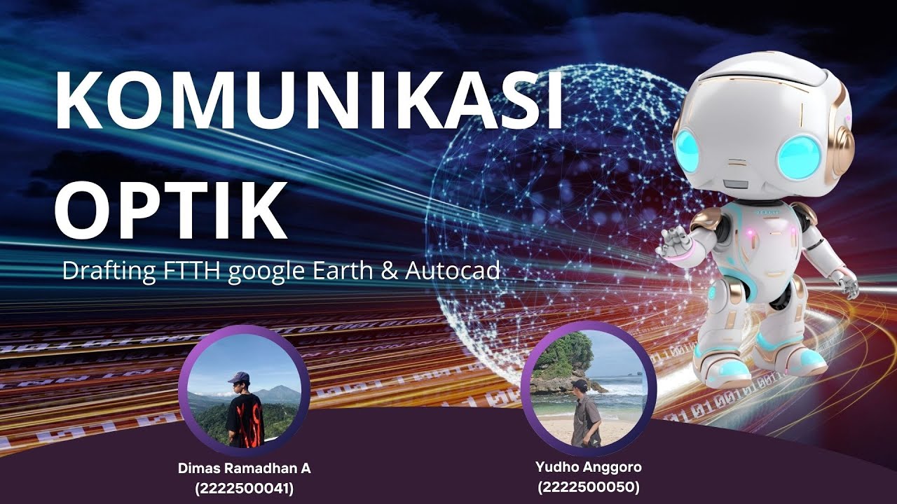 Drafting FTTH google Earth & Autocad (Komunikasi Optik) - YouTube