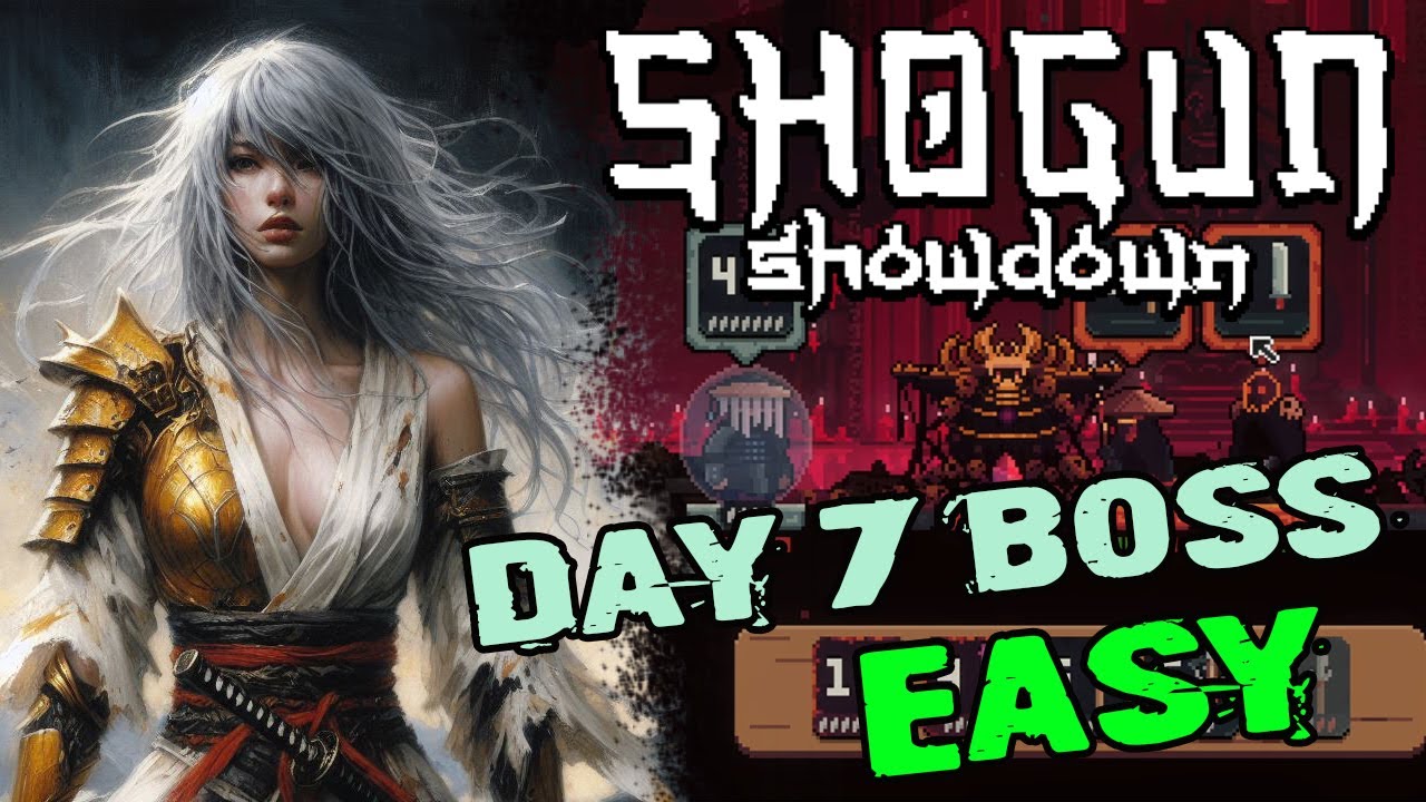 Shogun Showdown how to defeat day 7 boss no hit taken easy - YouTube