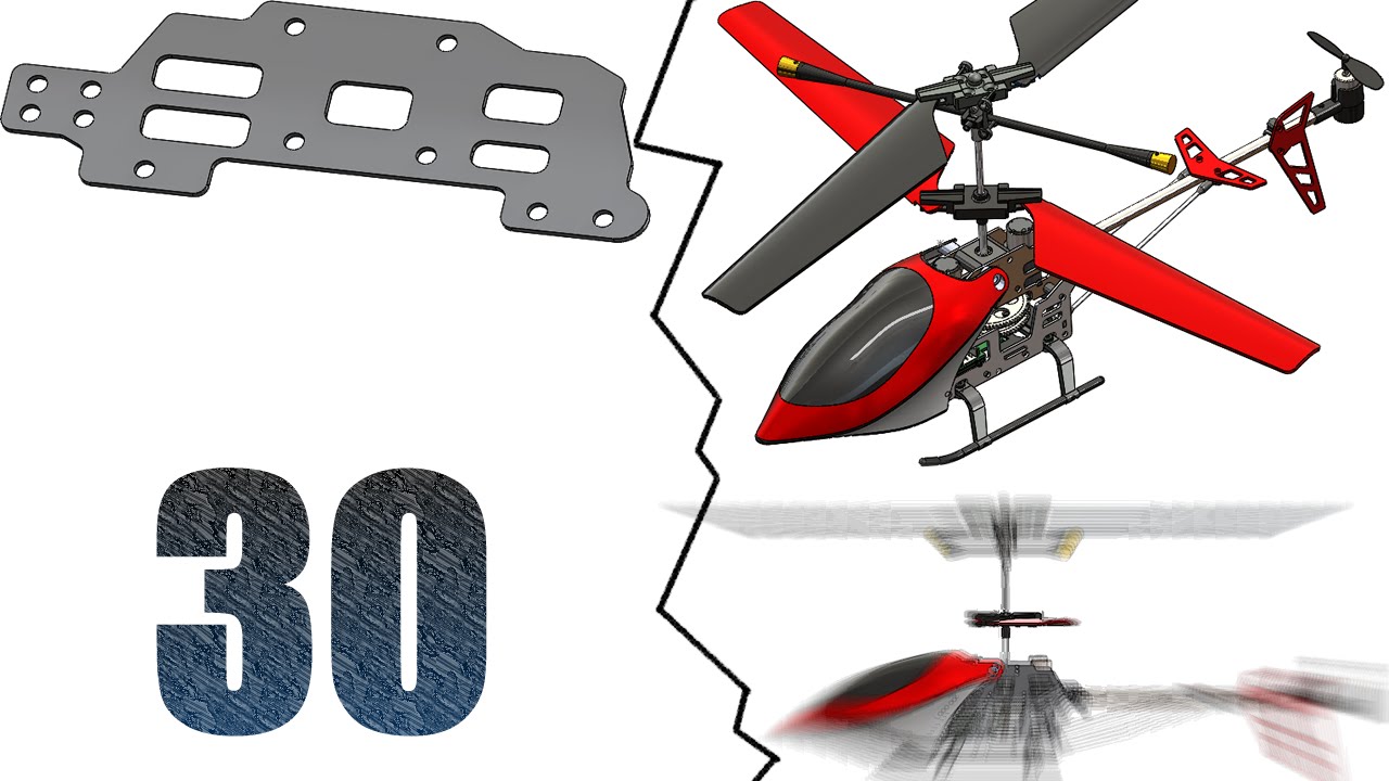 30 SolidWorks |Helicopter|: Chassis support panel2 - YouTube
