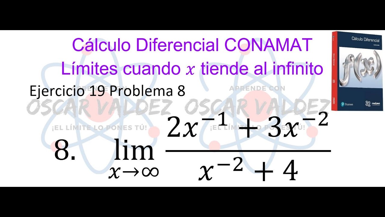 19.8 Cálculo Diferencial CONAMAT. Límites cuando x tiende a infinito ...