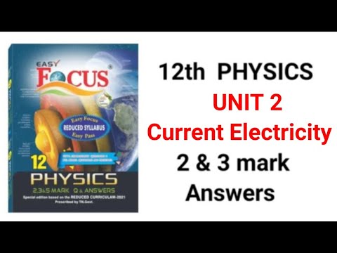 12th Physics |Unit 2 Current Electricity|2 & 3 mark questions and ...