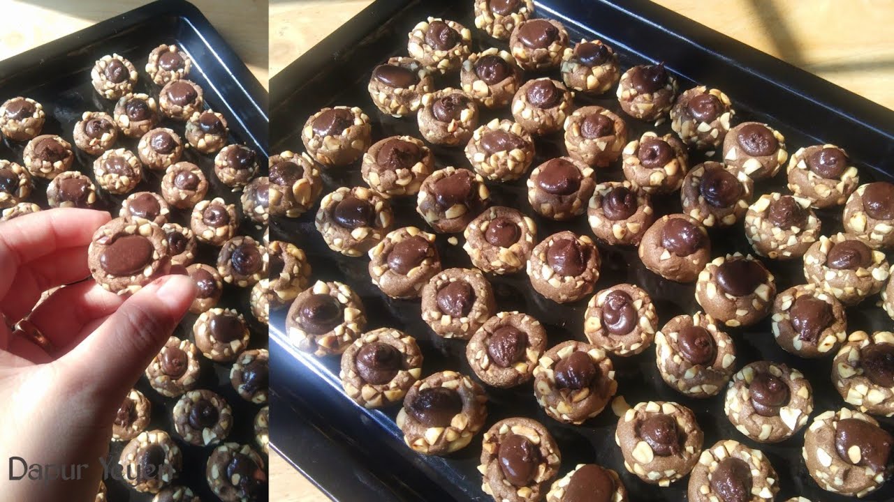 Nutella Thumbprint Cookies | Thumbprint Cookies Double Coklat | Nutella ...