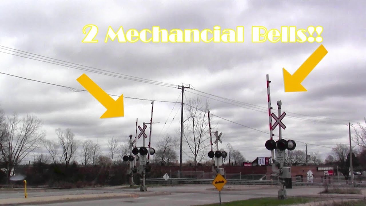 Ultra Rare! Double Gated Railroad crossing at Bingemans Centre Drive in ...