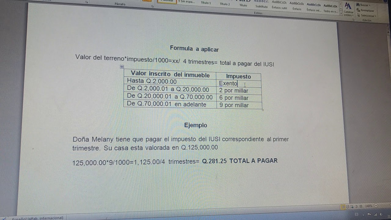 Cálculo del IUSI - YouTube