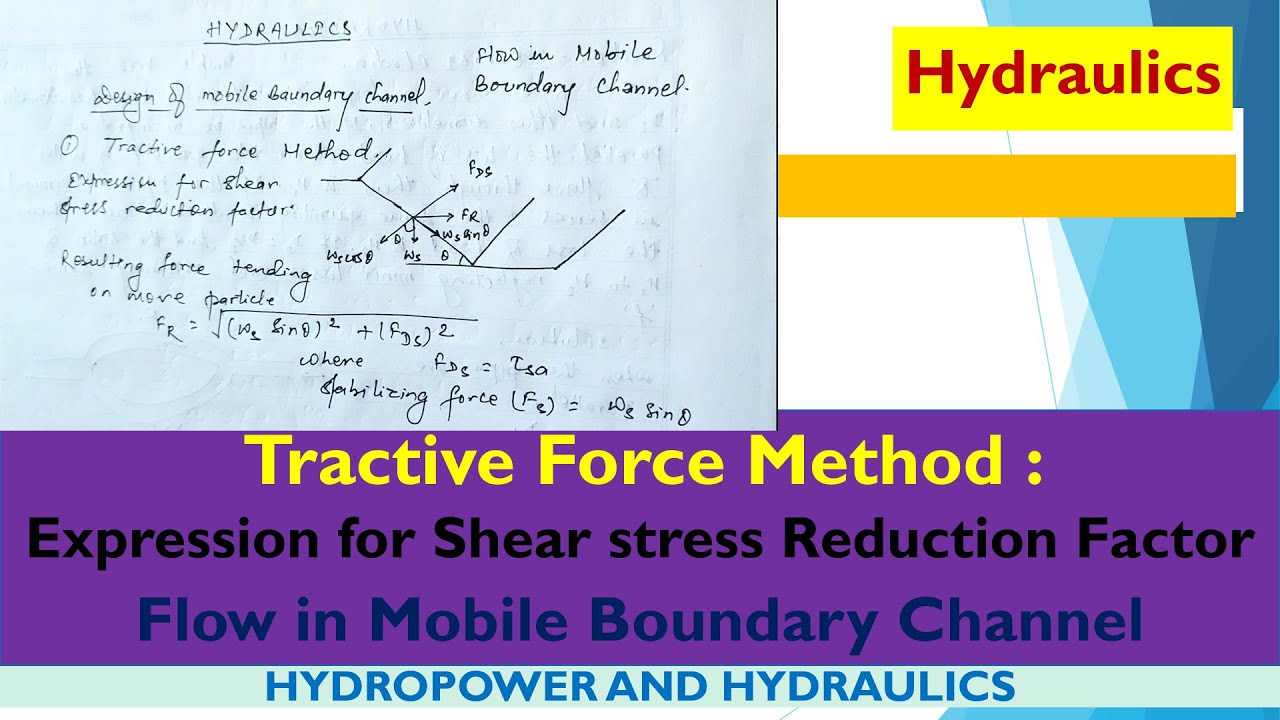 Expression for Shear stress Reduction Factor - Tractive force Method ...