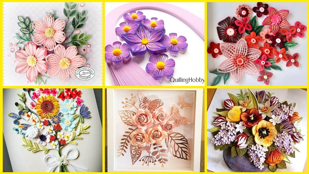 Top 80 beautiful quilling paper craft // fabulous quillied art for ...