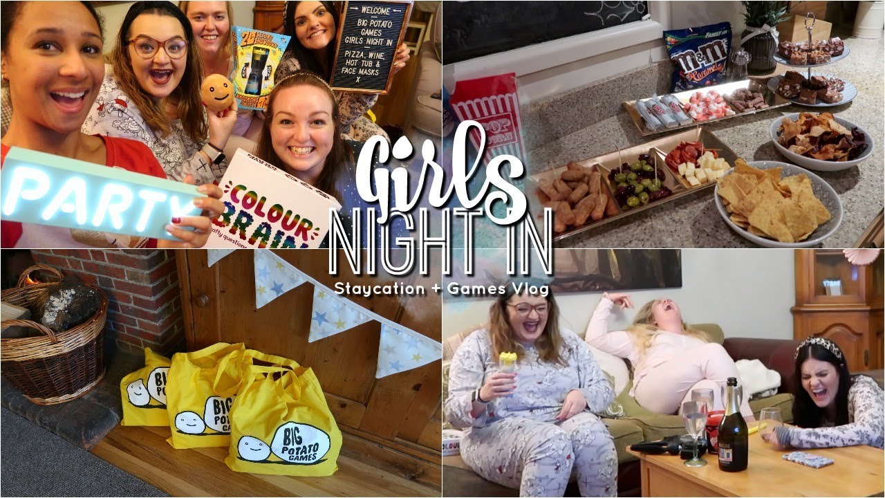 Girls Night In Vlog | Staycation & Party Games 🎲 AD - YouTube