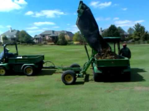 Aerification clean up with TC 125 - YouTube