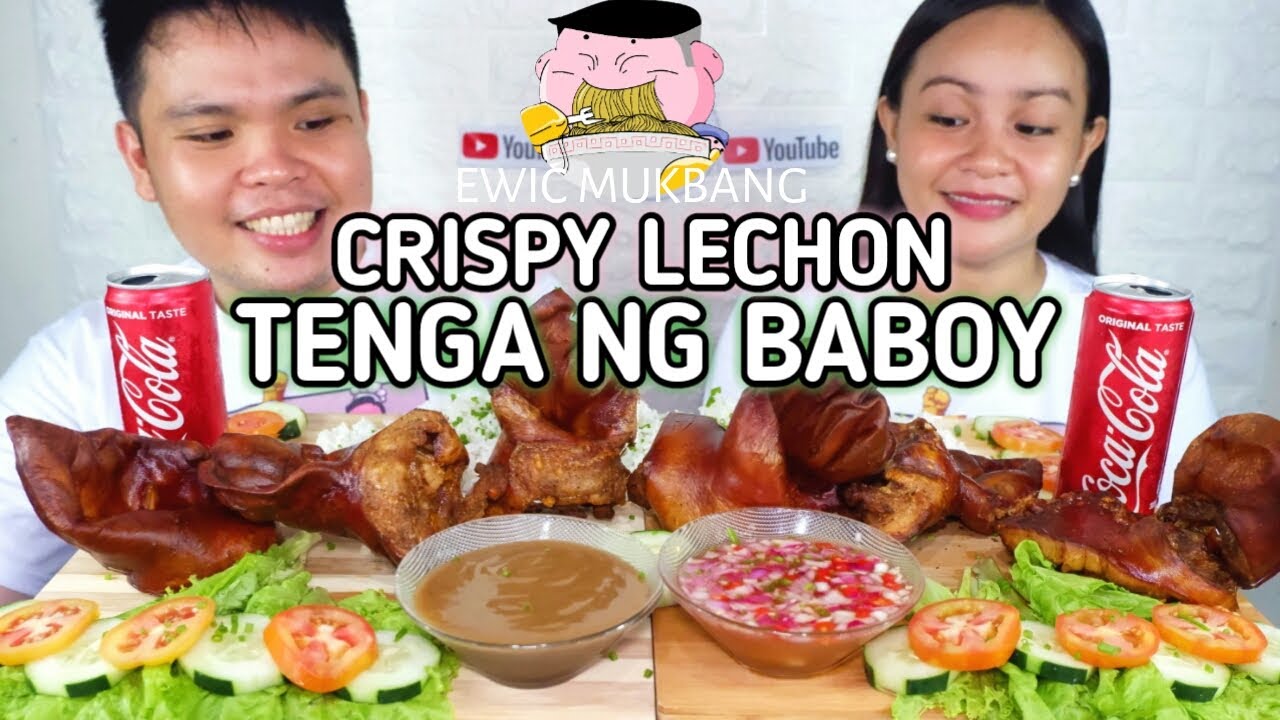 Super Crispy Lechon Tenga Ng Baboy Mukbang / Filipino Food Mukbang ...