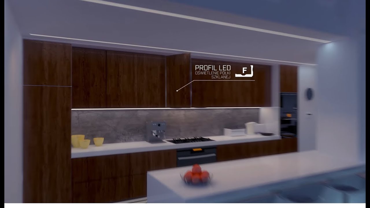 Montaż taśmy LED w profilu aluminiowym „F”. Montaż profilu LED ...