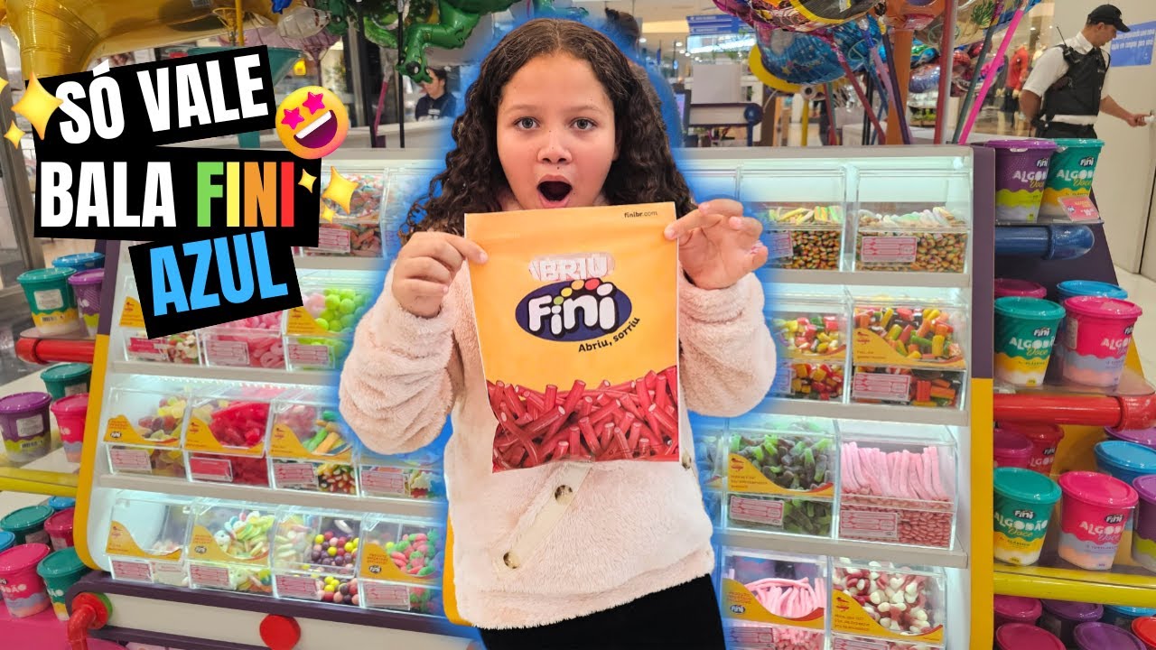 DESAFIO - SÓ VALE BALA FINI AZUL! 🍬💙 | PARTE 3 #balafini #fini - YouTube
