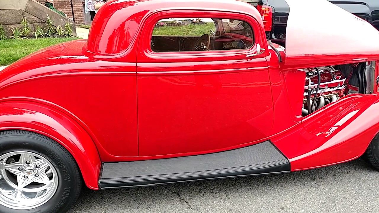 1934 RED FORD 3 WINDOW COUPE - YouTube