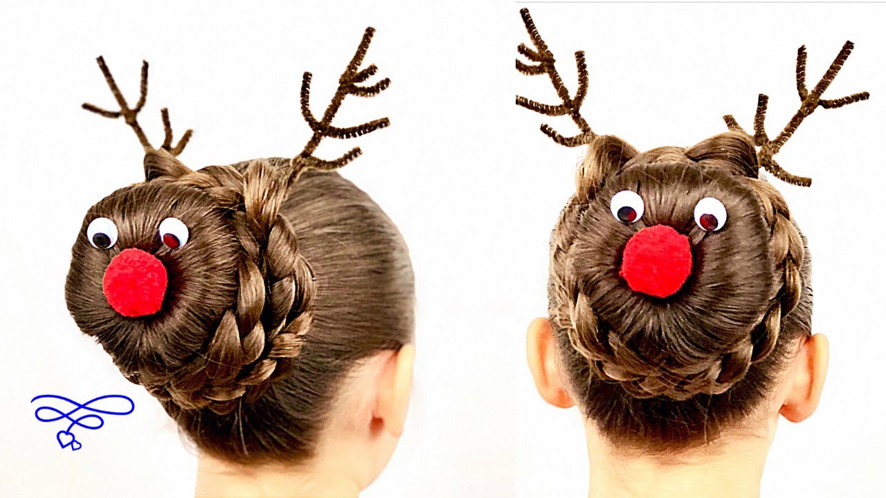 Countdown to Christmas #3 Throwback (🛷 Rudolph Hairstyle 🦌🛷) - YouTube