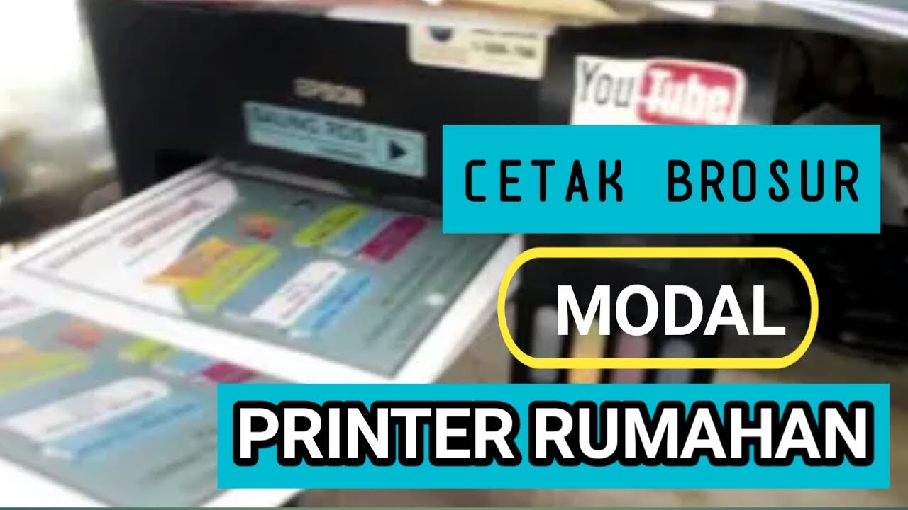 cara cetak brosur - menggunakan printer rumahan - YouTube