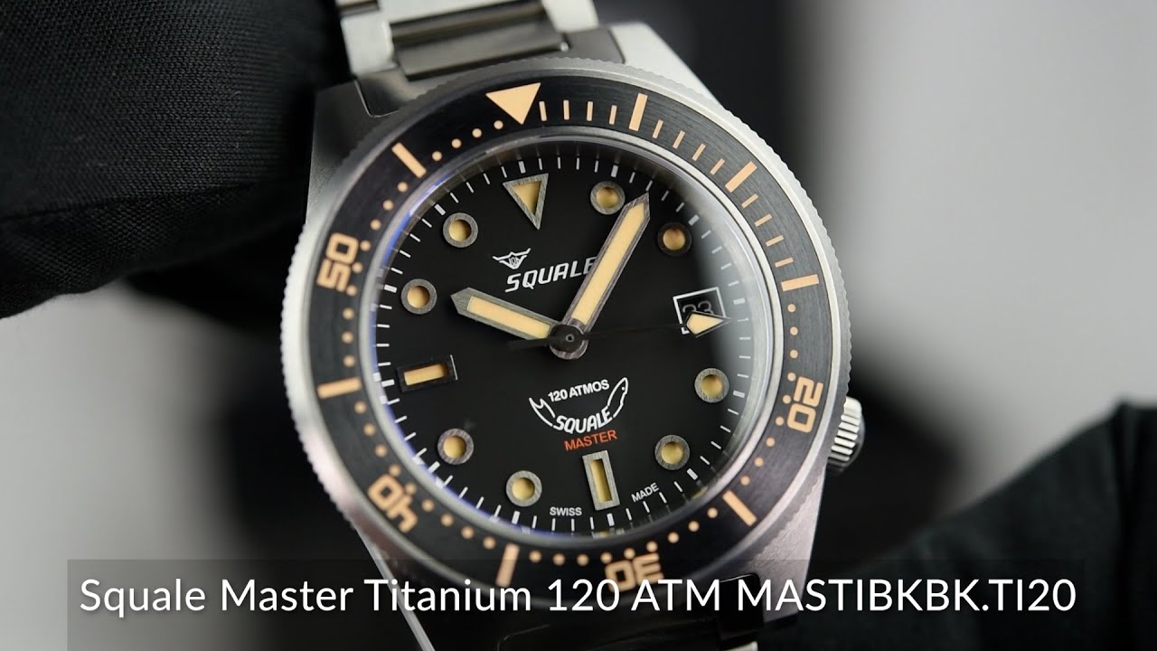 Squale Master Titanium 120 ATM MASTIBKBK.TI20 - YouTube