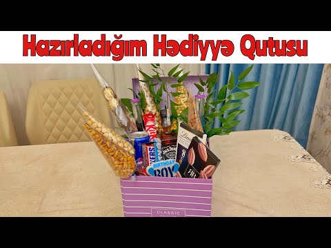 Hazırladığım hədiyyə qutusu / Kişi üçün hədiyyə qutusu hazırlamaq / Oğlan üçün hədiyyə qutusu