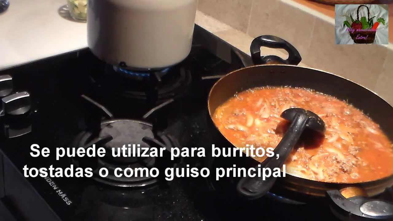 Picadillo con chile chipotle para 2 personas - YouTube