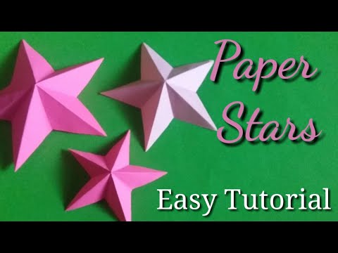 How to make simple and easy paper stars|DIY paper craft ideas, videos ...