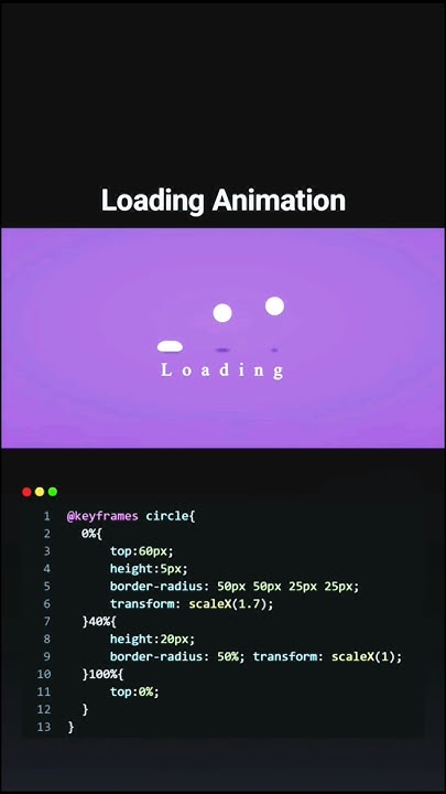 Loading Animation Html Css Javascript Youtube