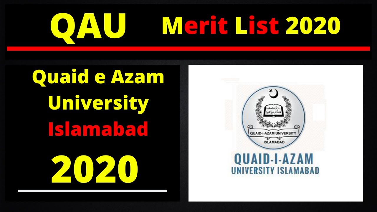 Closing merit list of QAU 2020 + Admission detail - YouTube