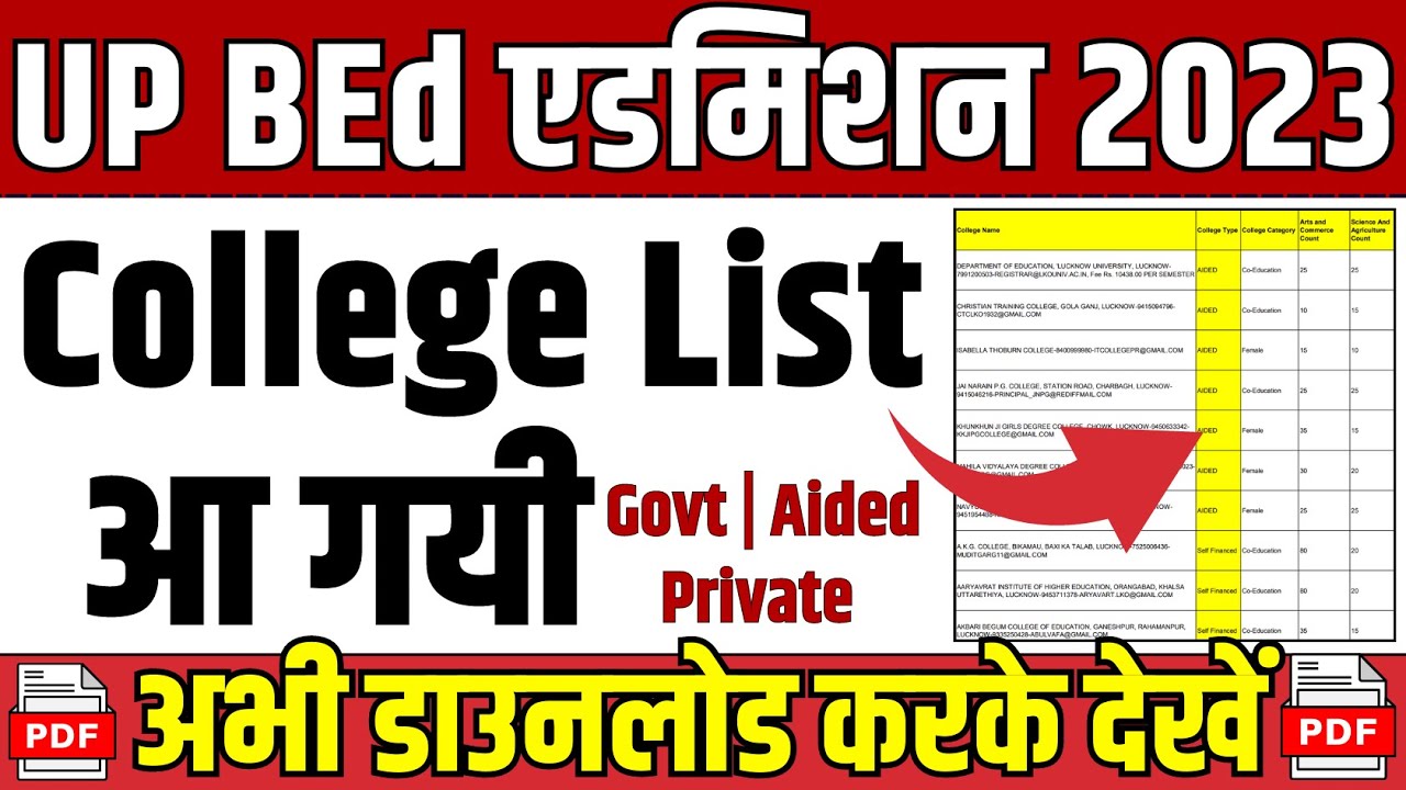 UP BEd College List Up Bed College List 2023 Up up-bed-college-list-up-bed-college-list-2023-up
