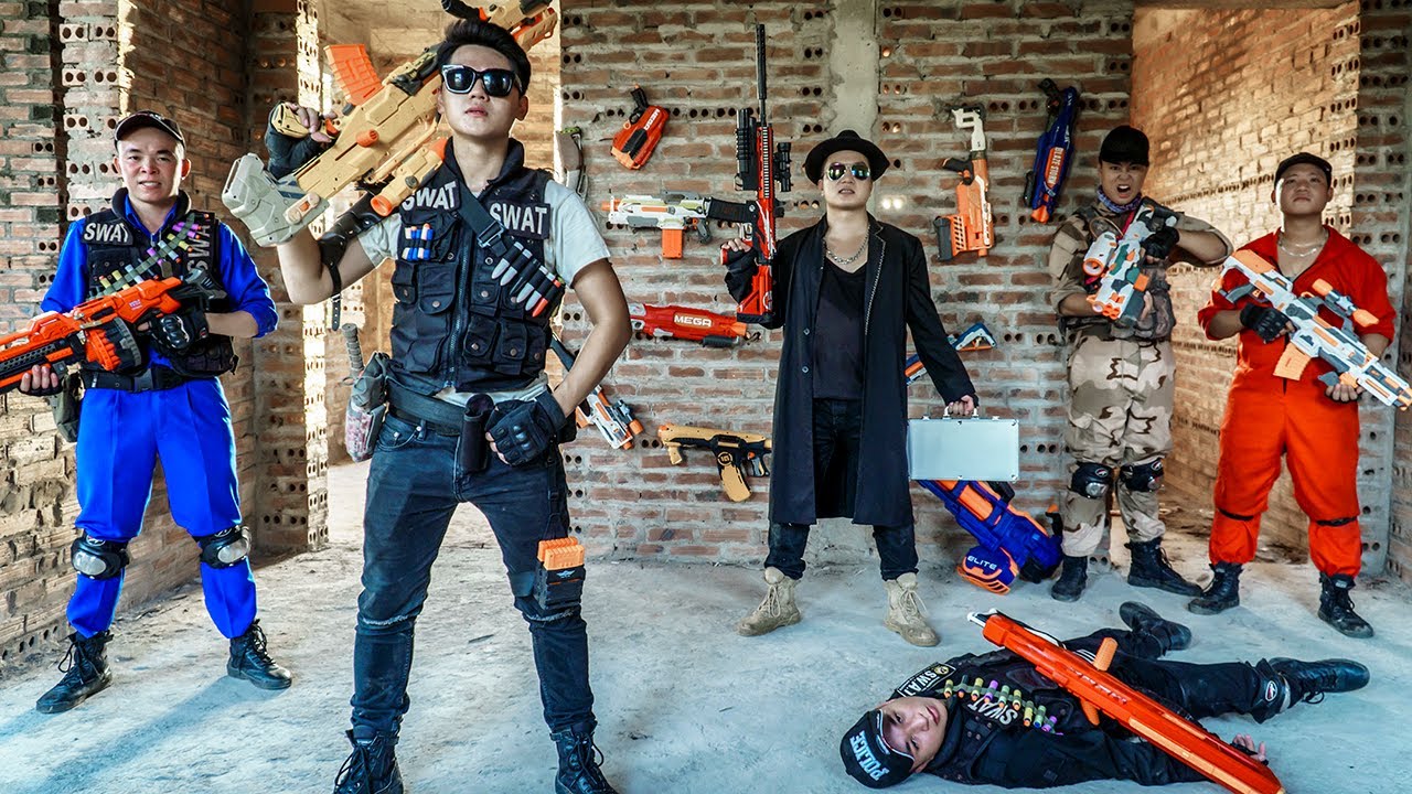 SEAL X The Expendables Nerf Guns Fight Group Of Criminals Invaded And ...