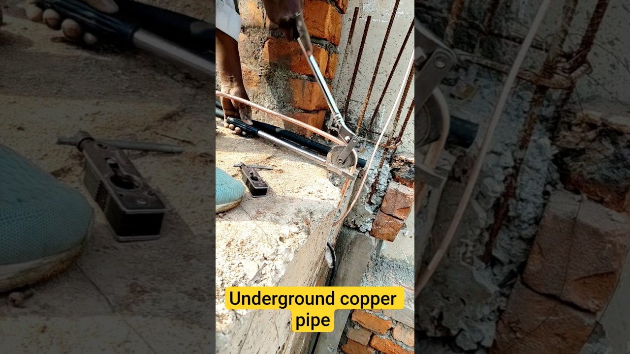Underground copper pipe working #_ short video.. - YouTube