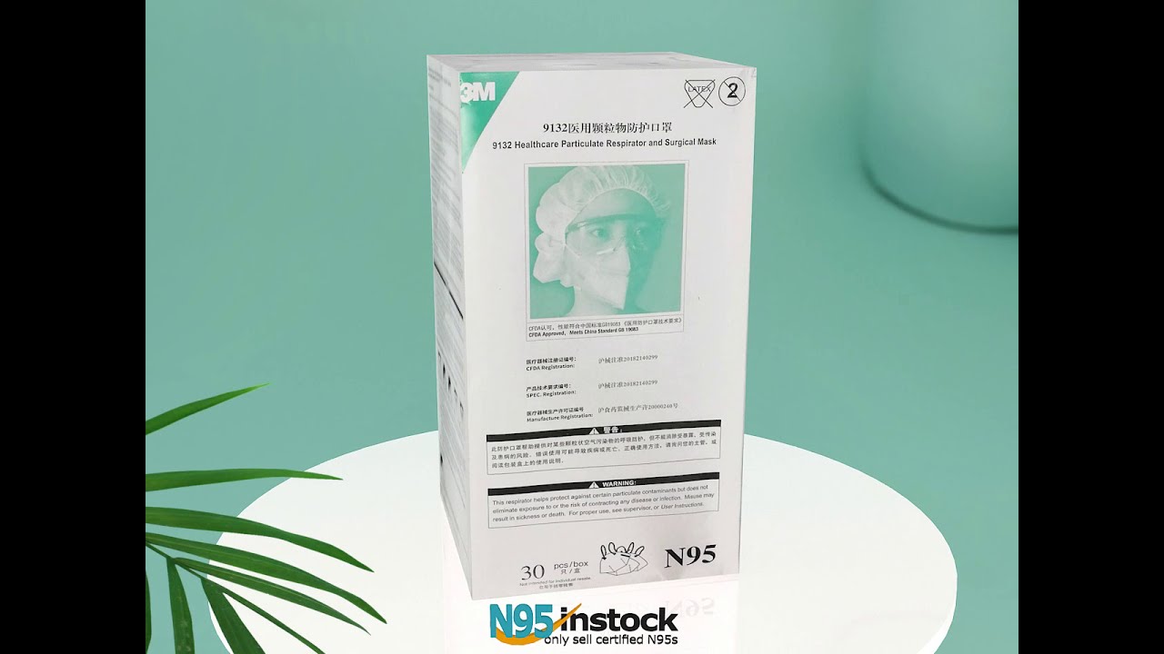 3M 9132 N95 Orginal Medical Box - YouTube