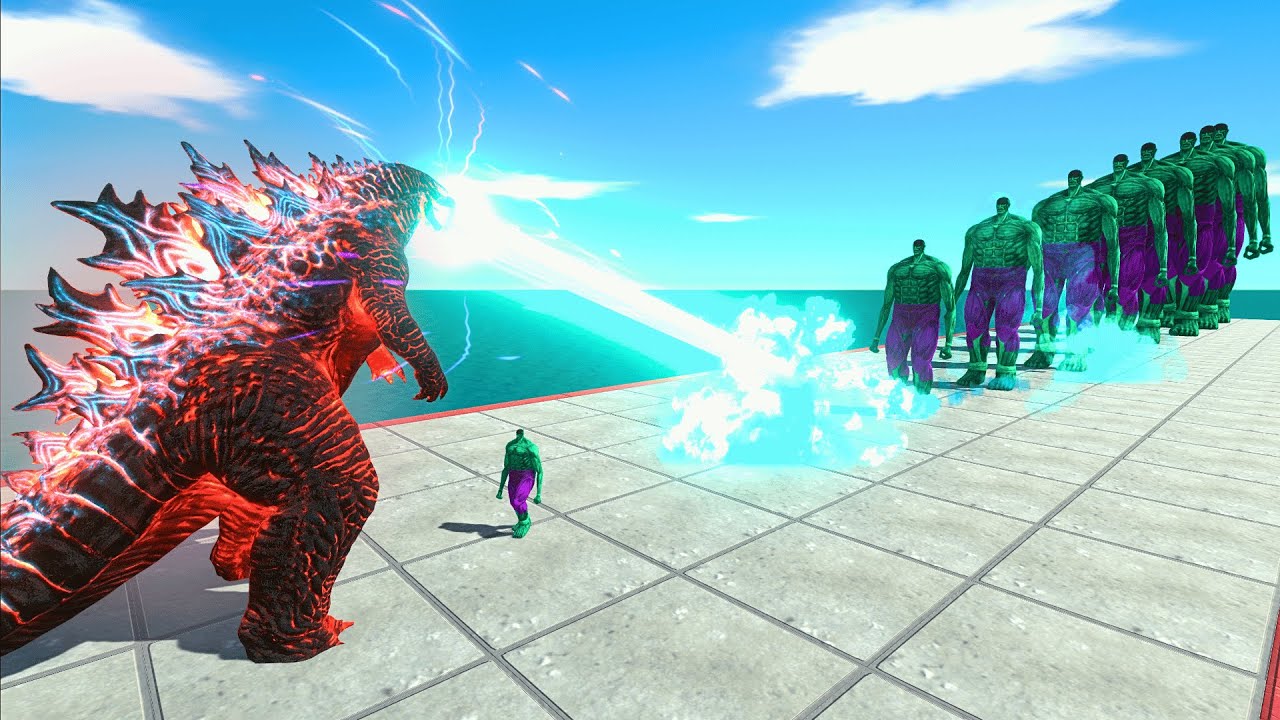 ALL GODZILLA Forms vs 10 Growing Levels of HULK COLOSSAL TITAN Size ...