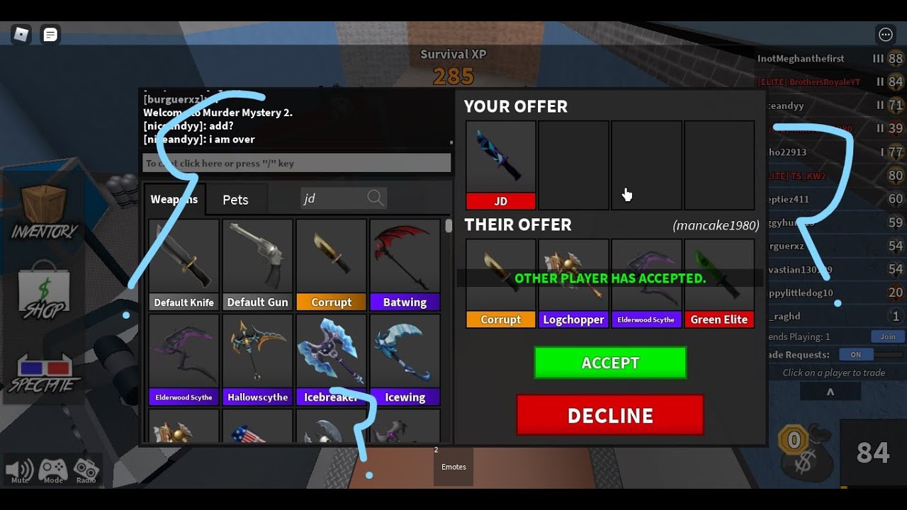 What do people offer for JD(MM2) - YouTube