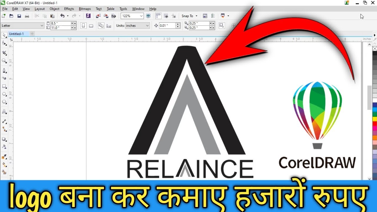 Coreldraw | how to create reliance logo | in coreldraw | tips and ...