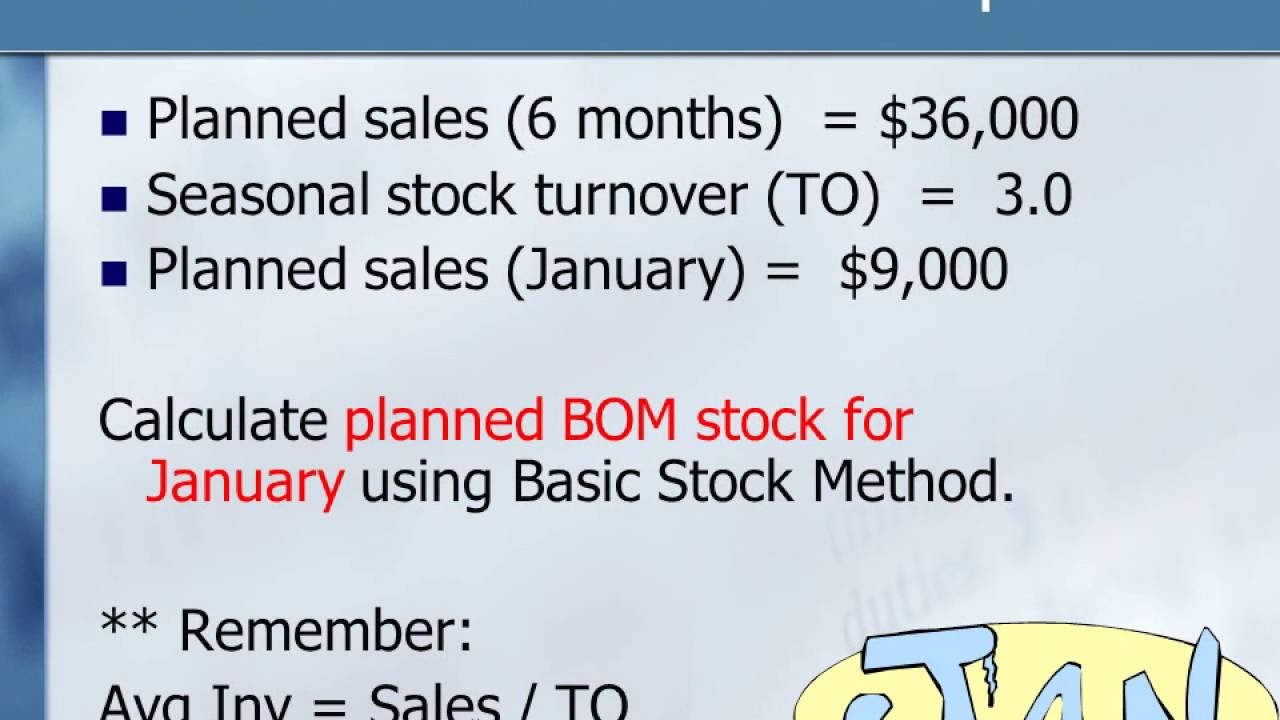 CADS 3853 Module# 19: Stock Planning Methods (III) - Basic Stock Method ...