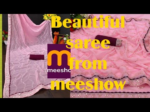 Beautiful saree from meeshow#trending - YouTube