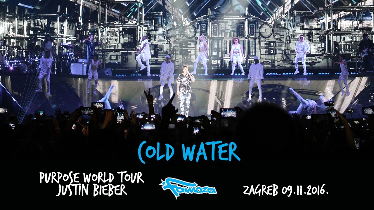 Justin Bieber - Cold Water Live in Zagreb Purpose Tour 2016 (HQ) - YouTube
