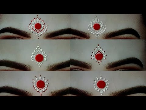 3 Simple bindi design | Kolka design | Easy steps kolka design | How to ...