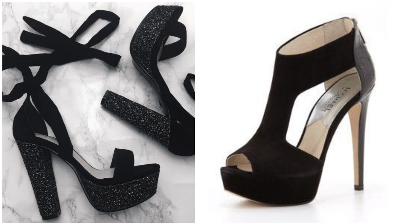 top beautiful 30+ design and ideas for ladies of black heel sandlas ...