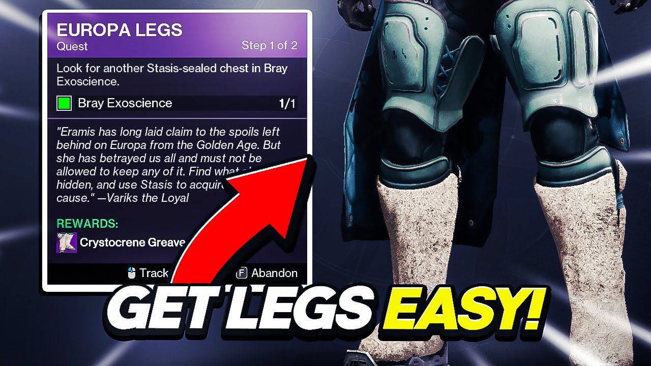 HOW TO COMPLETE EUROPA LEGS QUEST! FAST & EASY | DESTINY 2 BEYOND LIGHT ...