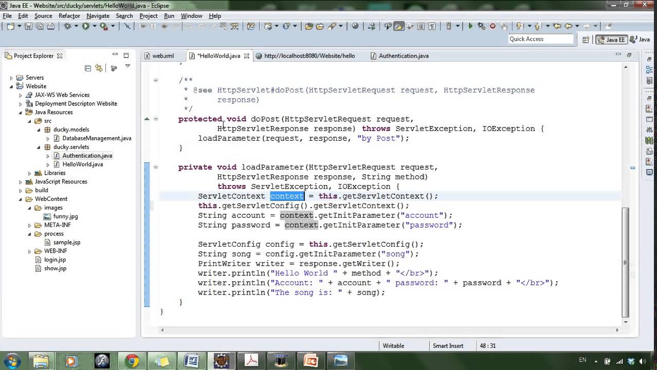 Jsp Servlet 17: ServletConfig & ServletContext - YouTube