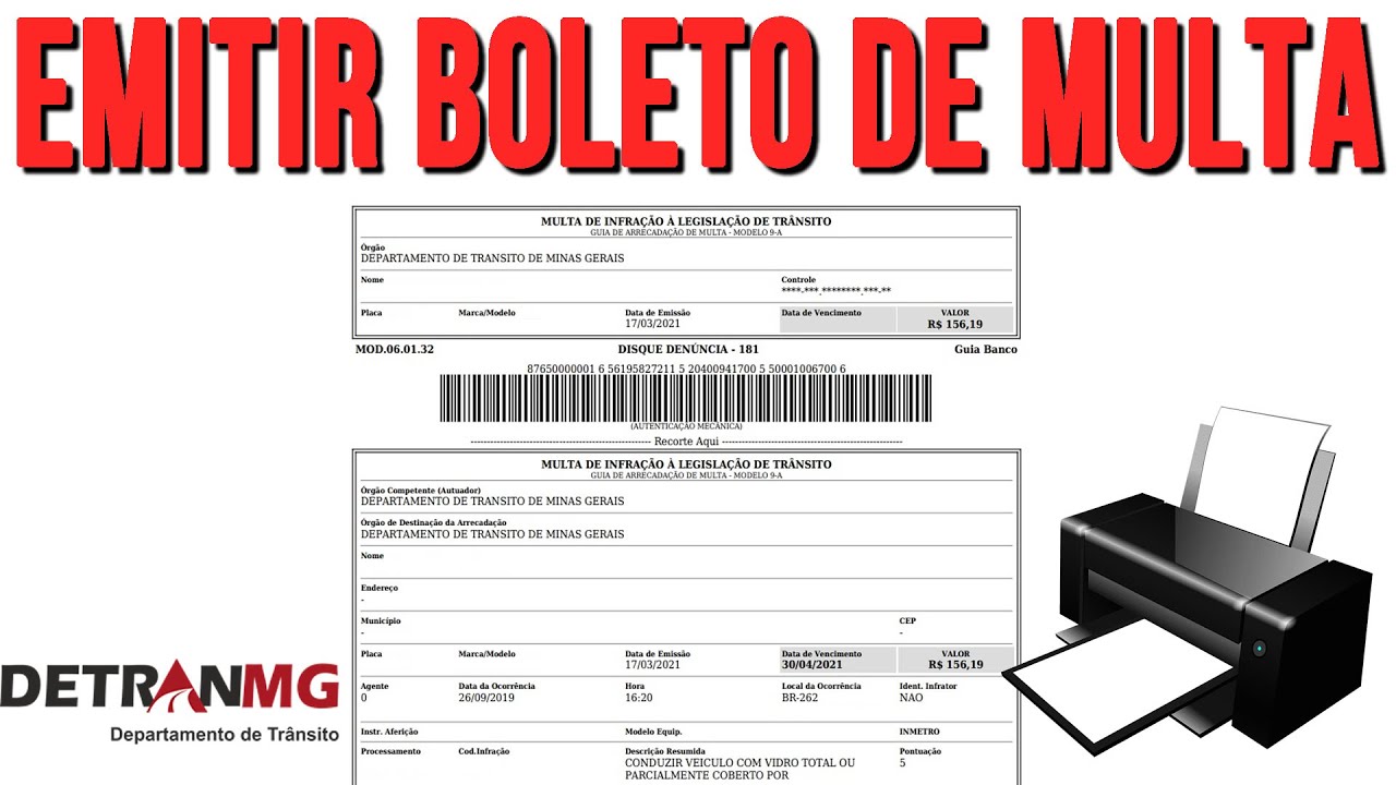 COMO EMITIR BOLETO DE MULTA DETRAN - YouTube