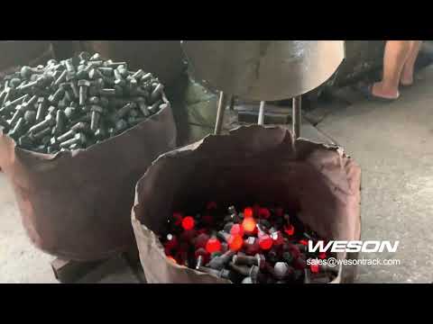 Forging the blank bolts - YouTube