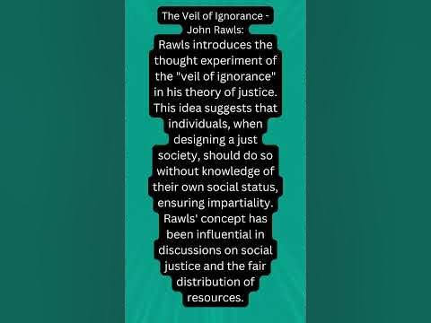 The Veil of Ignorance (John Rawls) - YouTube