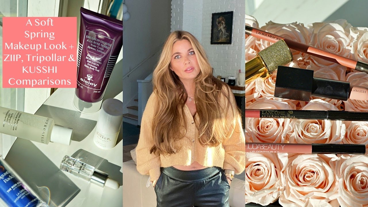 A Soft Spring Makeup Tutorial + ZIIP, Tripolar and KUSSHI Comparisons - YouTube