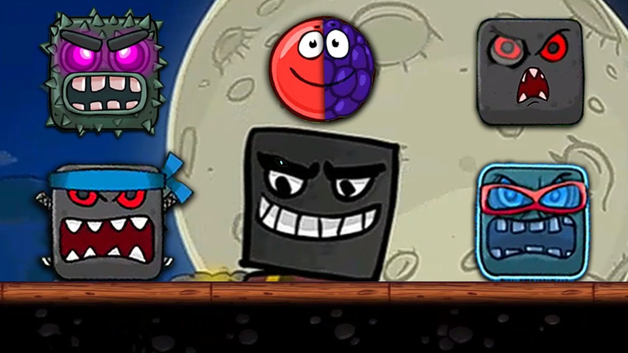 Red Ball 4 - Volume 1, 4 & 2 Bosses Fus in Caves Super Ultimate Battle ...