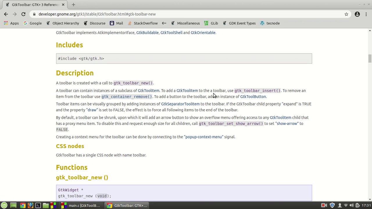 GTK ToolBar Part01 - YouTube