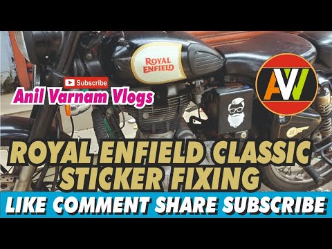 Royal Enfield Classic 350 Sticker Fixing | Royal Enfield Graphics ...