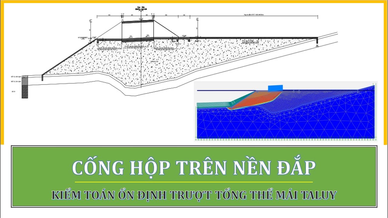 [PLAXIS 2D] - Kiểm toán Ổn định Trượt tổng thể mái Taluy nền Cống hộp ...
