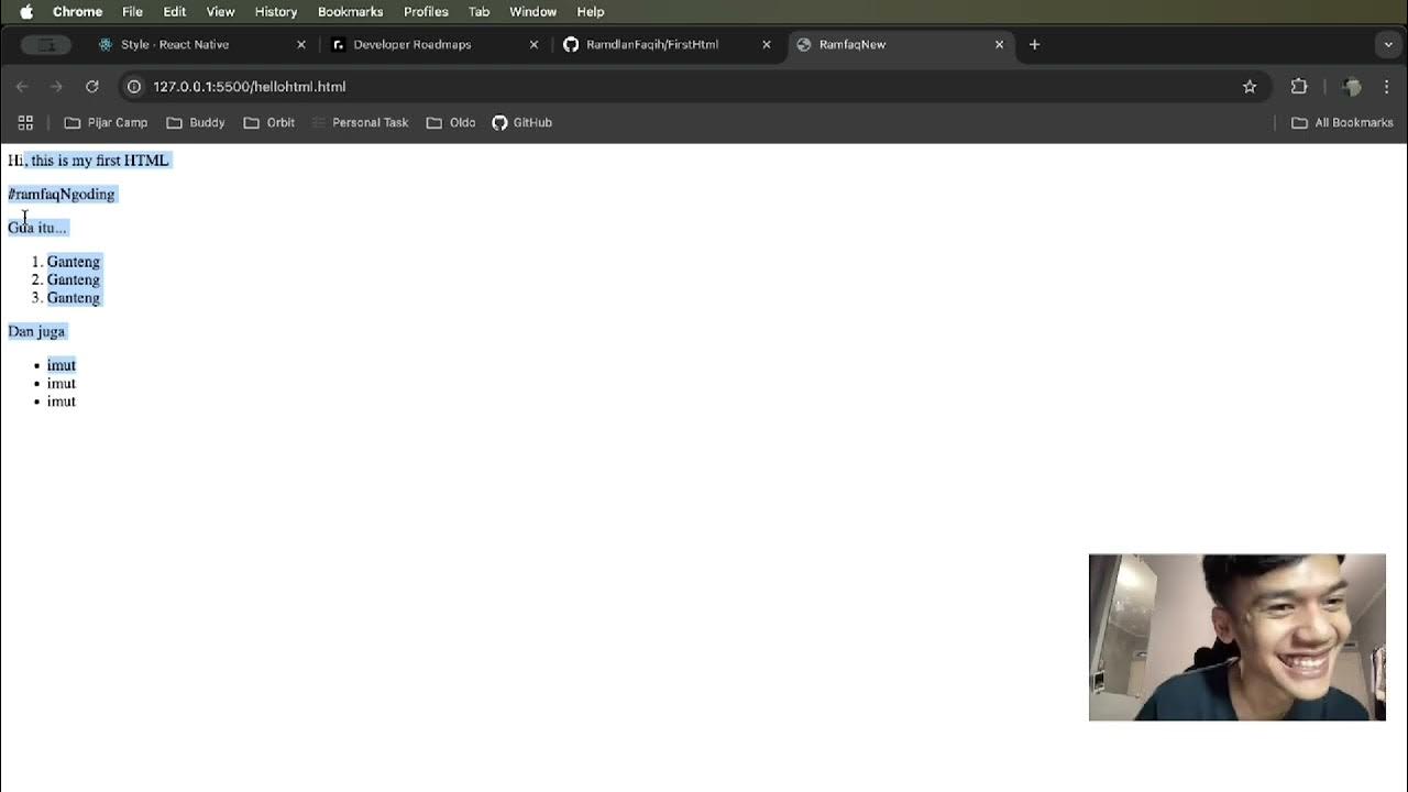 codingan pertama - YouTube