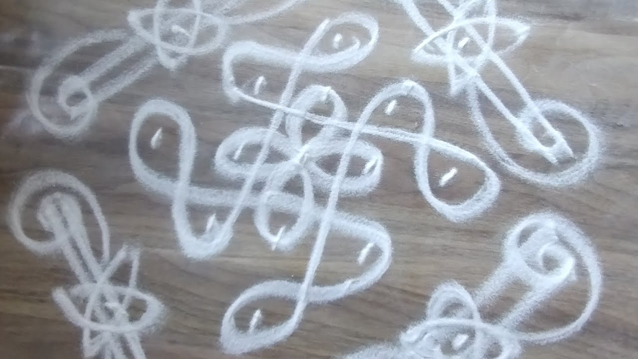 Chukkala muggulu||pidikili rangoli desighn||dots desighn - YouTube